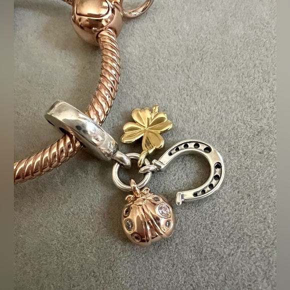 Panache | Jewelry | Horseshoe Clover Ladybird Hanging Charm Pandora ...